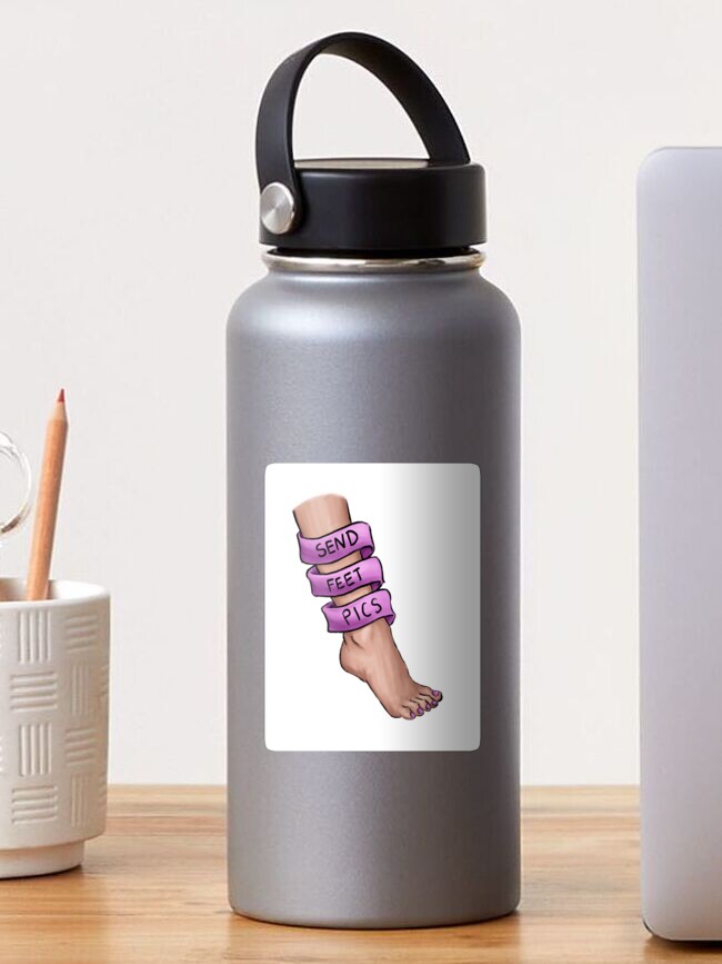 "Send Feet Pics" Sticker for Sale by statemech | Redbubble