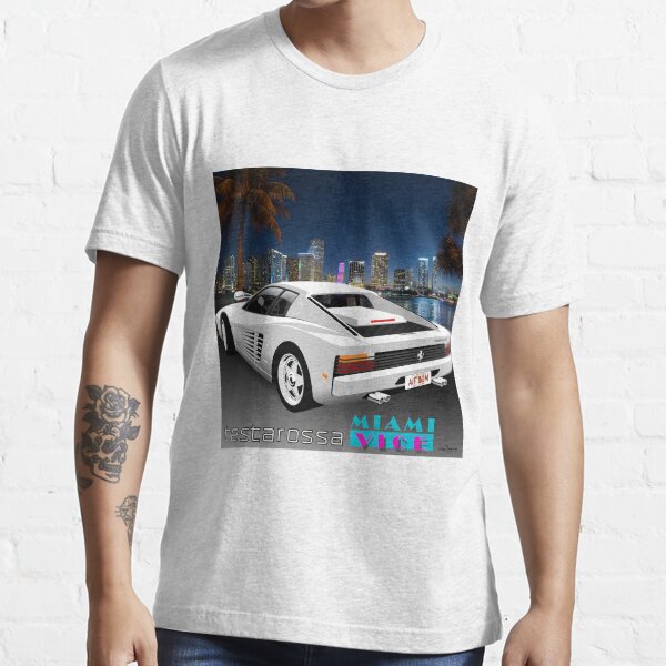 "Ferrari Testarossa from Miami Vice" T-shirt for Sale by car2oonz ...