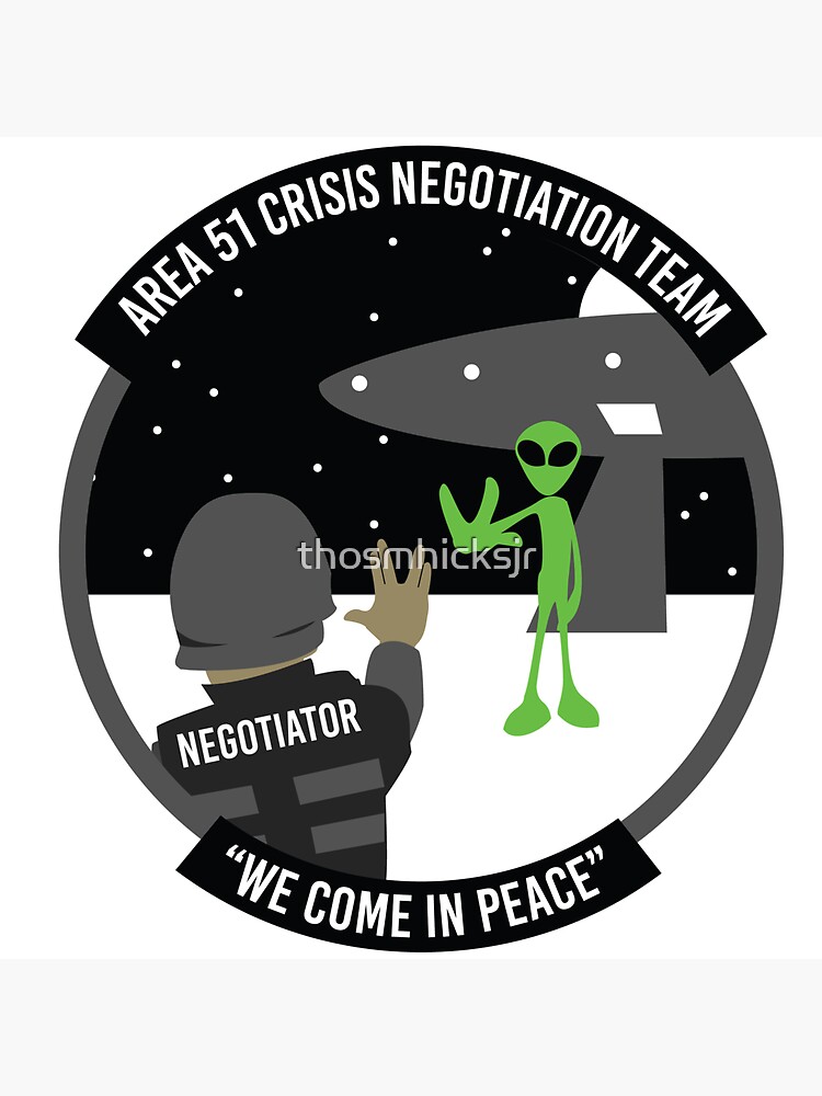 "Area 51 Crisis Negotiation Team" Sticker for Sale by thosmhicksjr ...