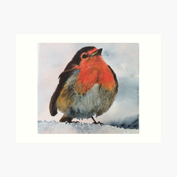 "Robin redbreast" Art Print for Sale by RoseParker | Redbubble