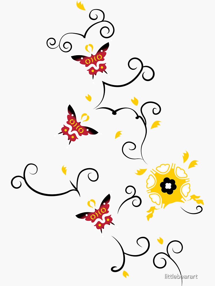 "Resident Evil - Ada's Butterflies" Sticker by littlebearart | Redbubble