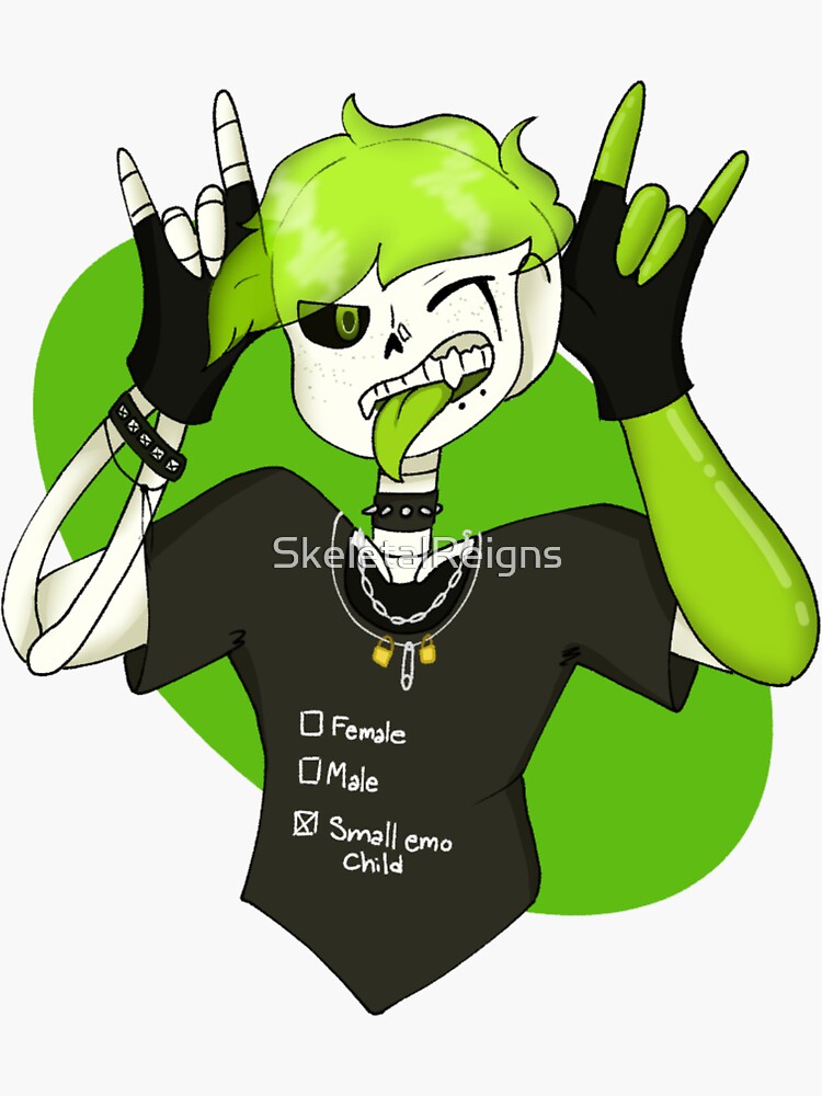 "Skeleton OC Ace" Sticker for Sale by SkeletalReigns | Redbubble