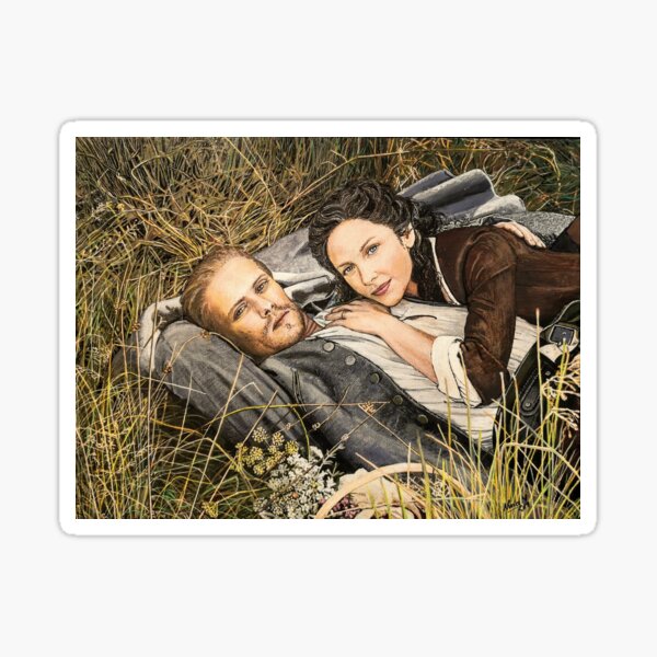 "On the grass (Outlander)" Sticker for Sale by EstrellaDLT | Redbubble
