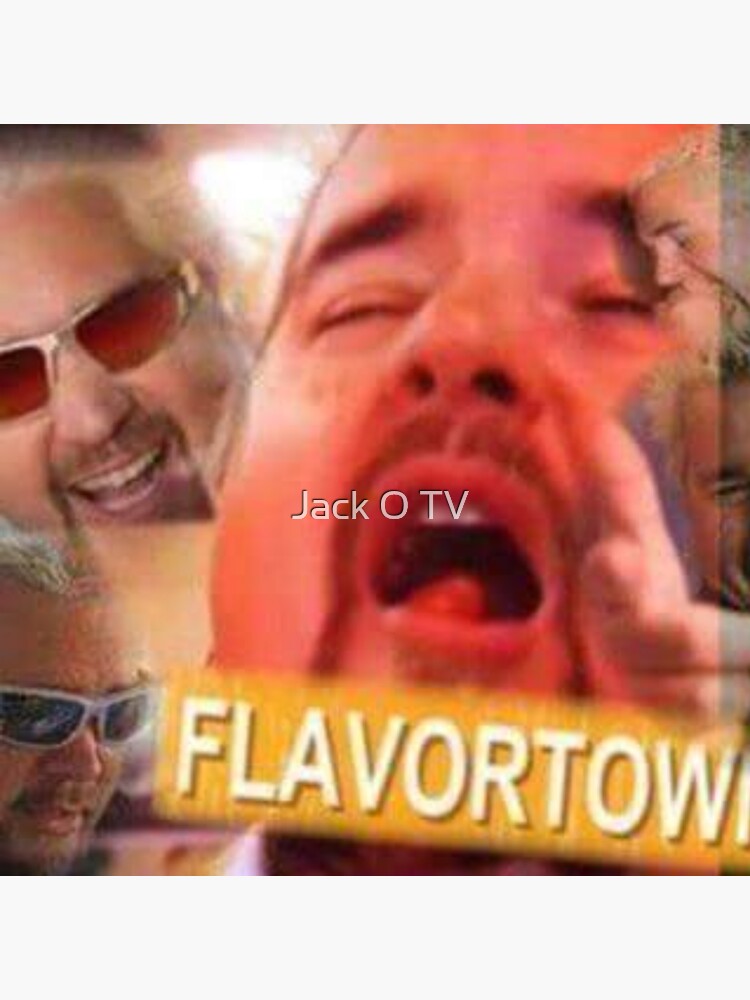 "Flavortown" Sticker for Sale by JACKoconnorTV | Redbubble