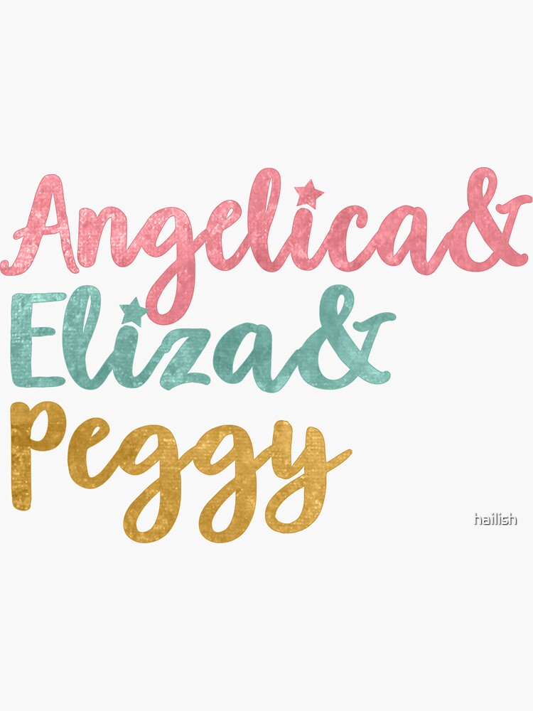 "Hamilton Musical Ampersand Angelica Eliza Peggy &" Sticker for Sale by ...