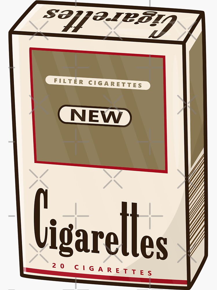 "Pack of Cigarettes" Sticker for Sale by IceyDel | Redbubble