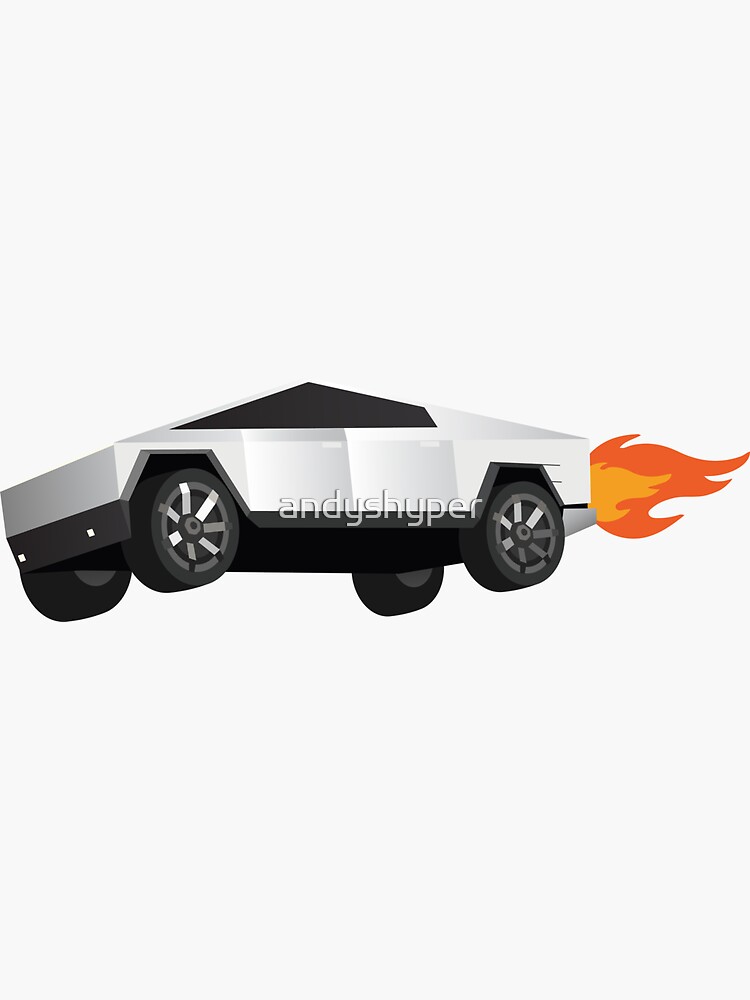 "Tesla Cybertruck" Sticker for Sale by andyshyper | Redbubble
