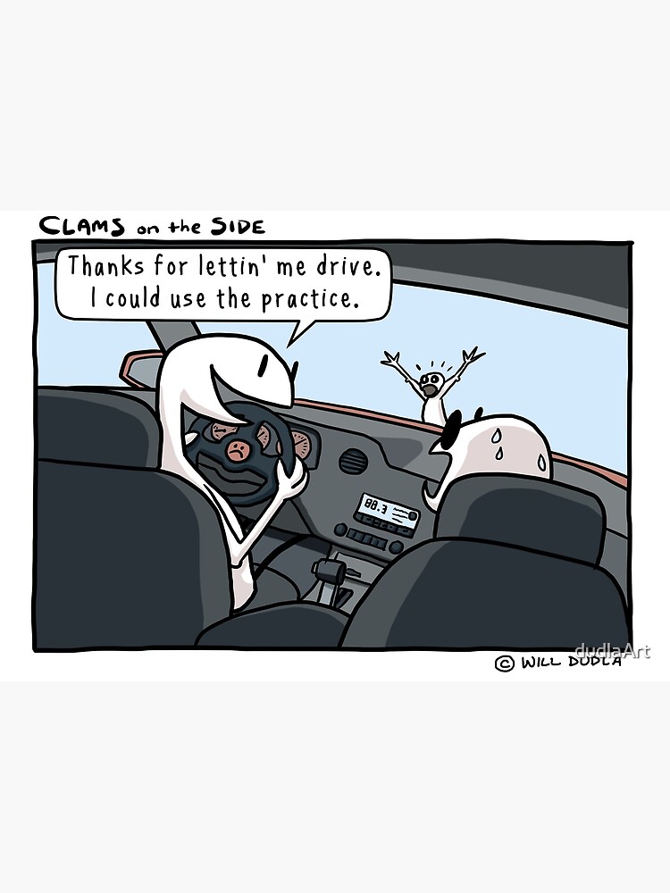 "Comic about crazy drivers." Poster by dudlaArt | Redbubble