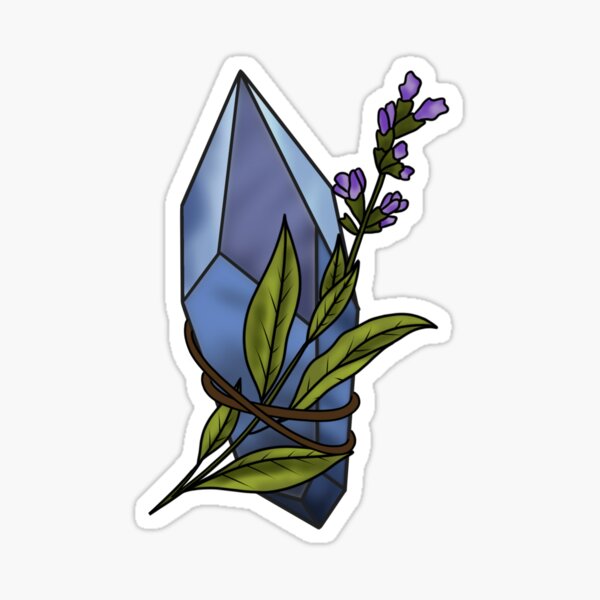 "Crystal with sage " Sticker by NicoleHarvey | Redbubble