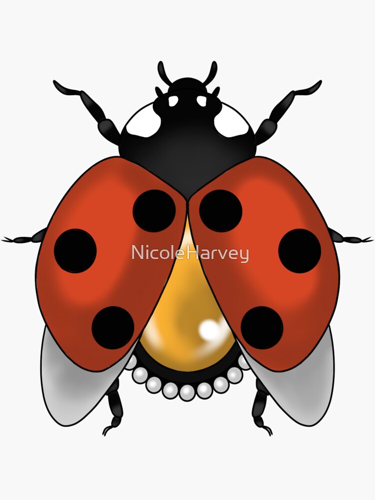 "Ladybug Gemstone" Sticker for Sale by NicoleHarvey | Redbubble