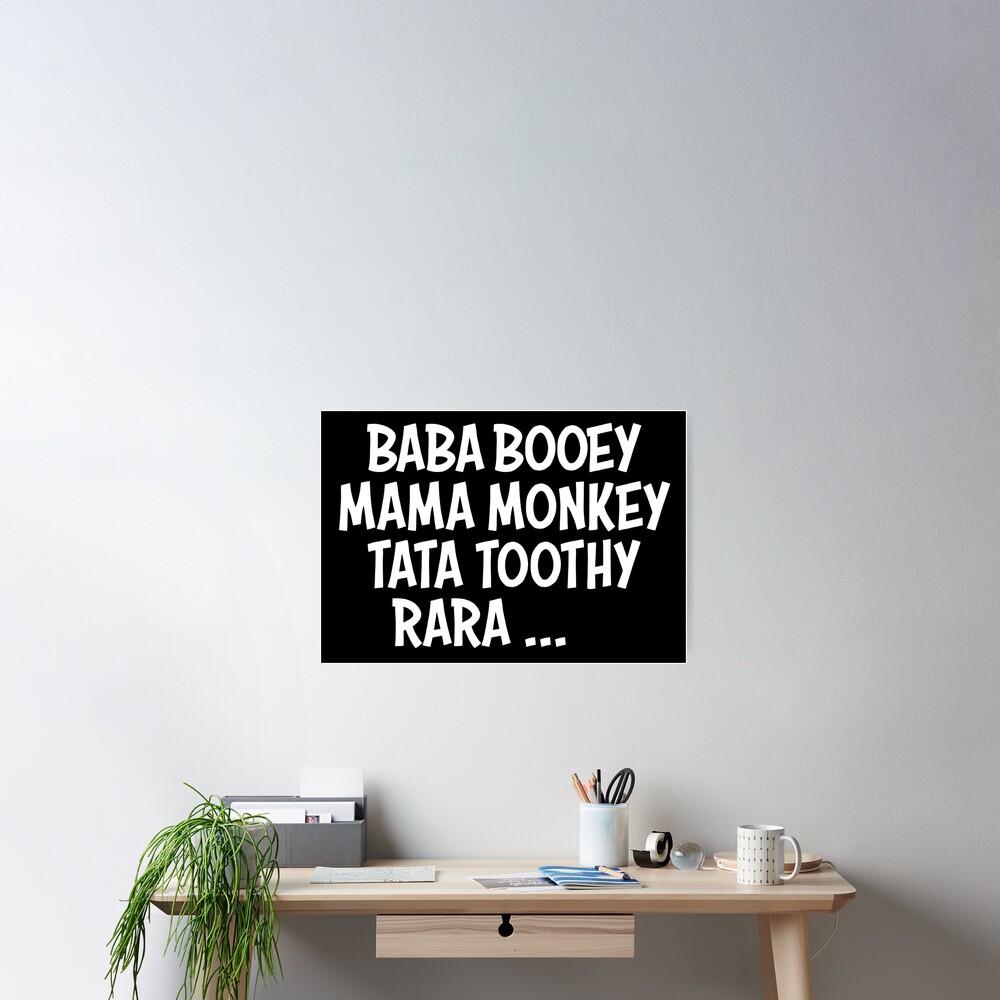 "Baba booey, Mama Monkey Howard Stern" Poster for Sale by garywintle ...