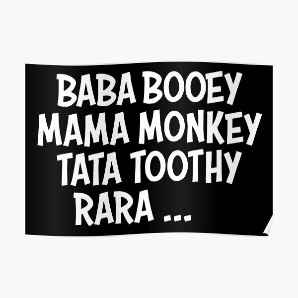 "Baba booey, Mama Monkey Howard Stern" Poster for Sale by garywintle ...