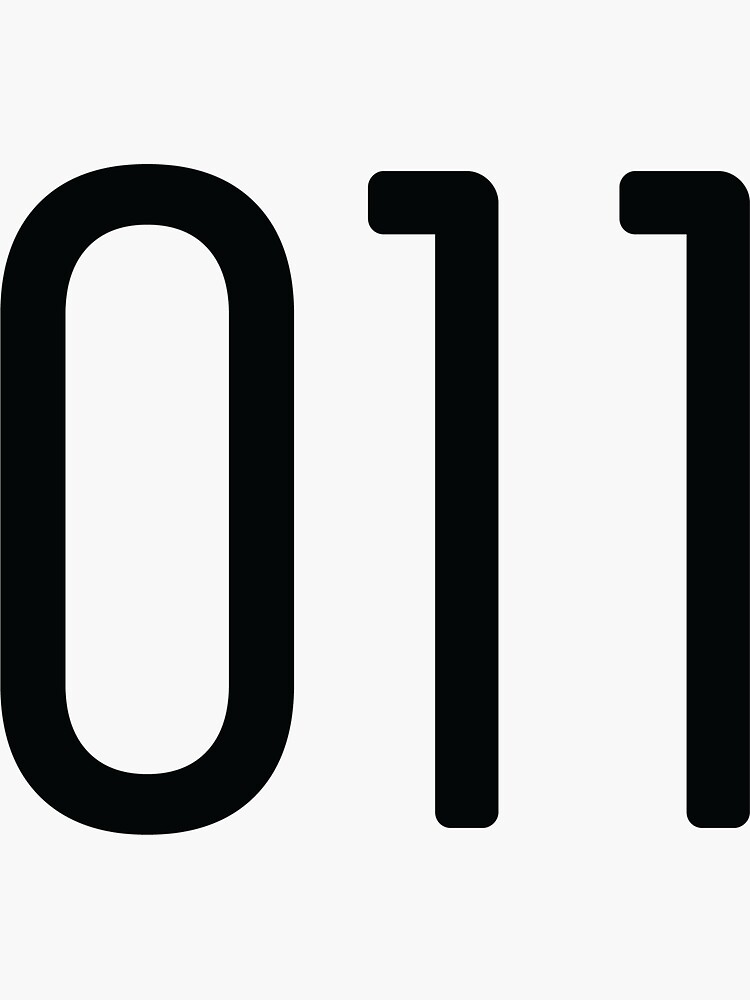 "011 tattoo" Sticker for Sale by Taylor Fitzgerald | Redbubble