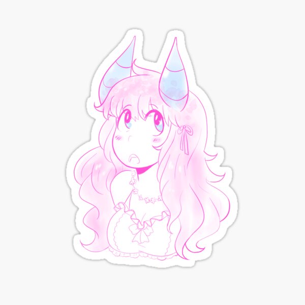 "Pink Monster Girl" Sticker by lazylogic | Redbubble
