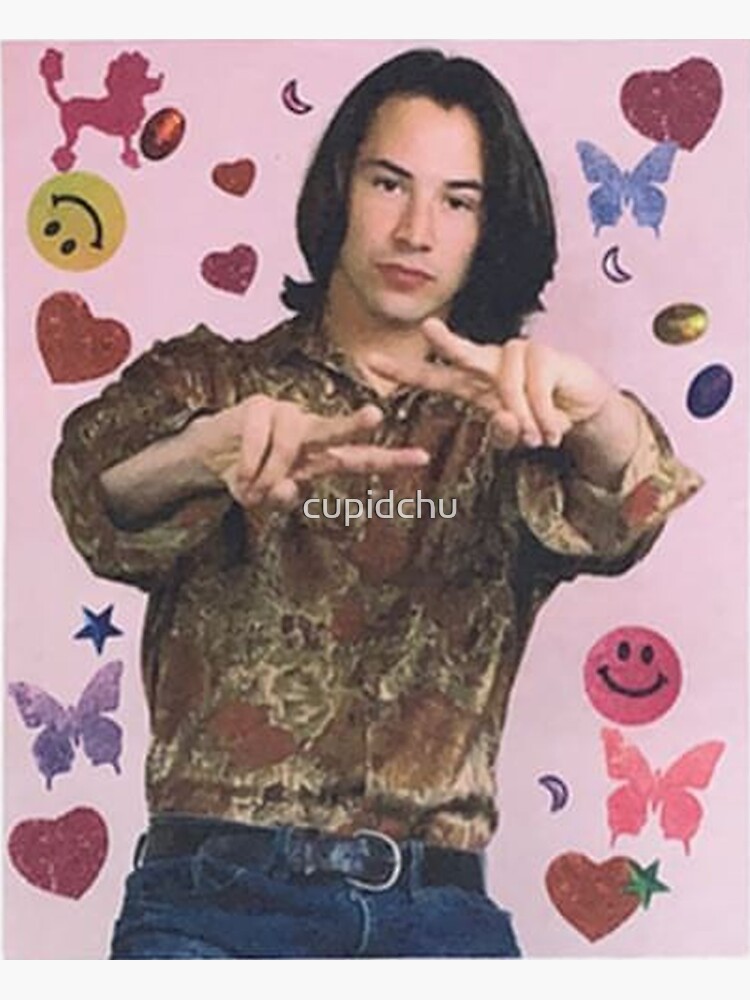 "Keanu Reeves ICONIC 90s Teen Mag" Sticker for Sale by cupidchu | Redbubble