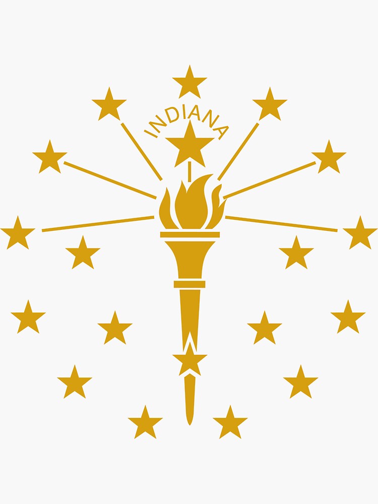 "Indiana State Flag" Sticker for Sale by ArgosDesigns | Redbubble