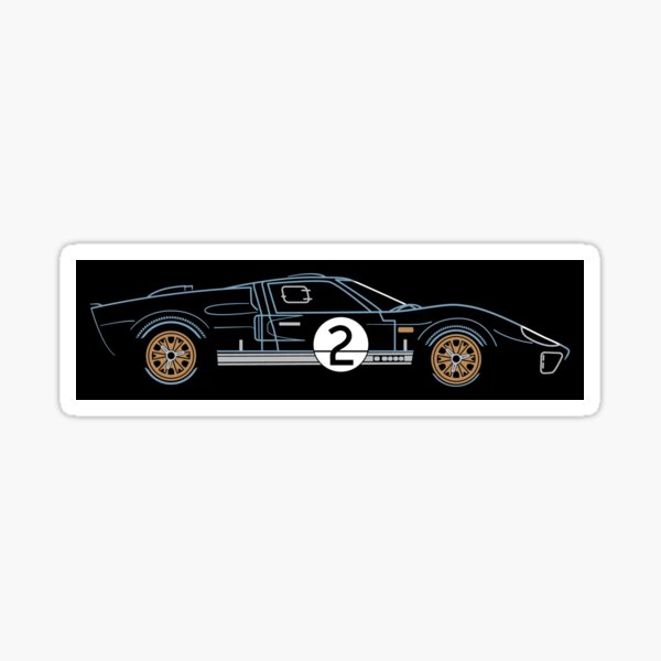 "GT40 Muscle Race Car Le Mans" Sticker by nutandbolt | Redbubble