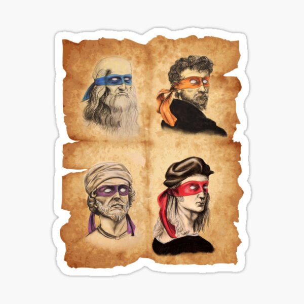 "Italian Ninja Painters" Sticker by etud1984 | Redbubble