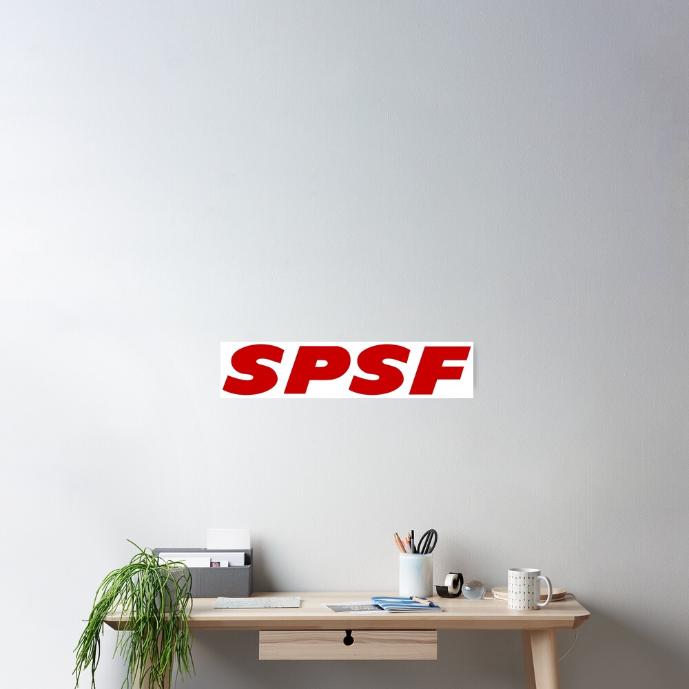"SPSF Logo in Red with SPSF Only" Poster by ericzmiller | Redbubble