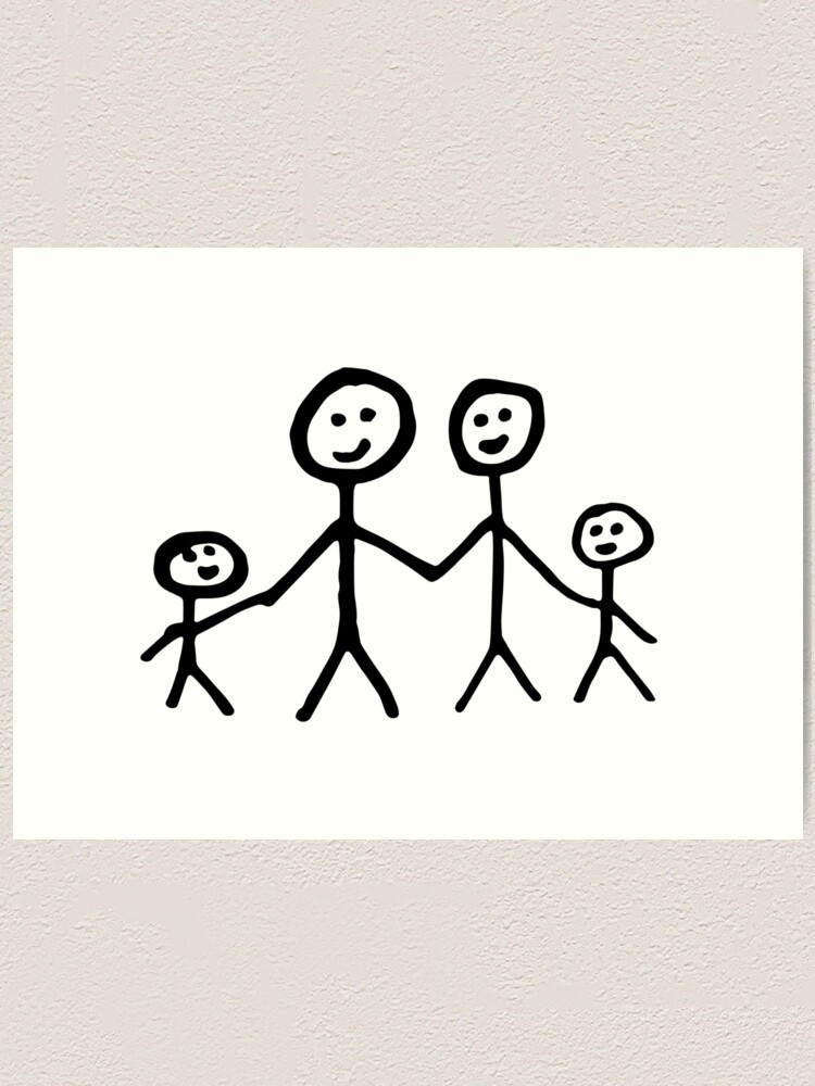 Family Of Four Stick Figure