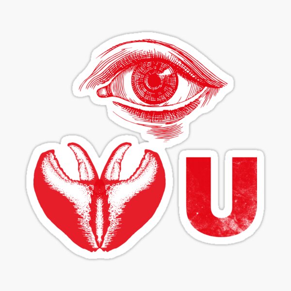 "Eye Lobe U" Sticker for Sale by reyreypelcastre | Redbubble