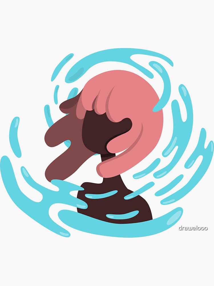 "Splash Girl" Sticker by drawelooo | Redbubble