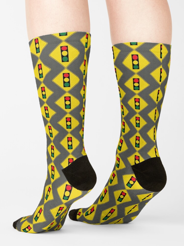 "Caution Road Sign Traffic Light" Socks by Shanestillz | Redbubble