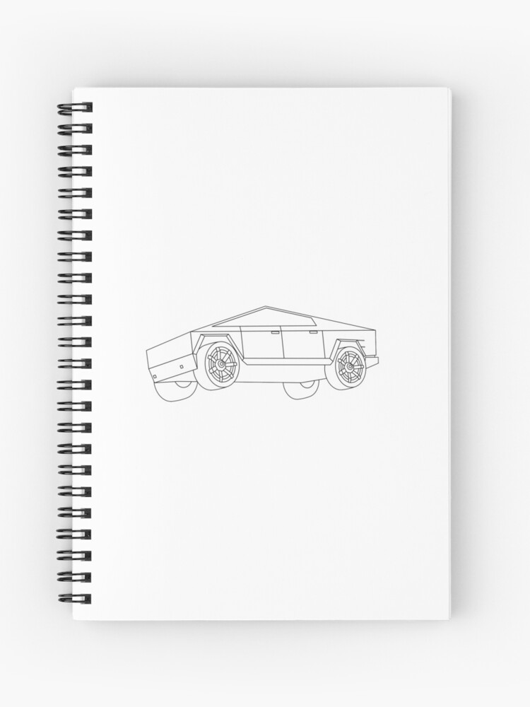 "Tesla Cybertruck Line Art" Journal for Sale by andyshyper | Redbubble