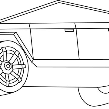 "Tesla Cybertruck Line Art" Journal for Sale by andyshyper | Redbubble