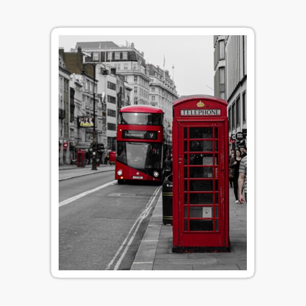 "london phone booth" Sticker for Sale by framescapes | Redbubble
