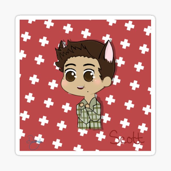 "True Alpha Scott McCall" Sticker by badwolfe | Redbubble