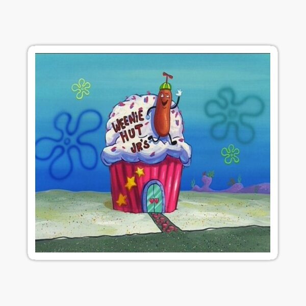 "Spongebob Squarepants Weenie Hut Jr." Sticker for Sale by Radrollins ...