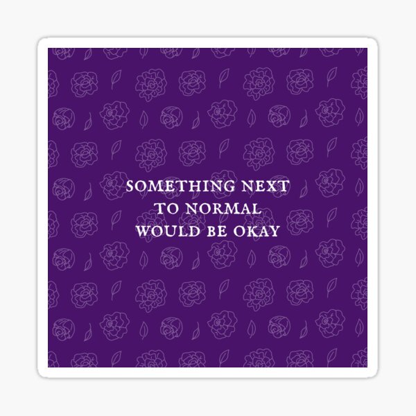 "Next to Normal" Sticker for Sale by playbillpaintng | Redbubble