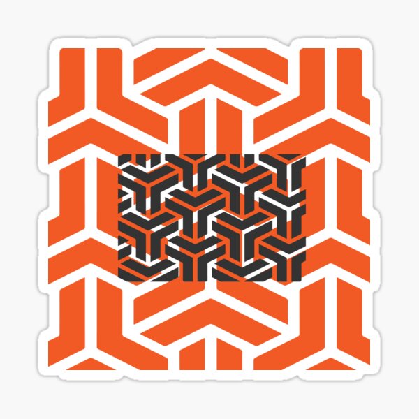 "Complex Lines and Contrast" Sticker for Sale by ahmetkokyar | Redbubble