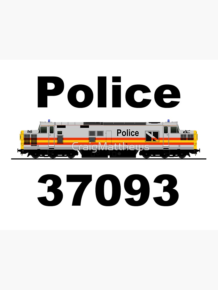 "class 37 locomotive police livery" Sticker for Sale by CraigMatthews ...