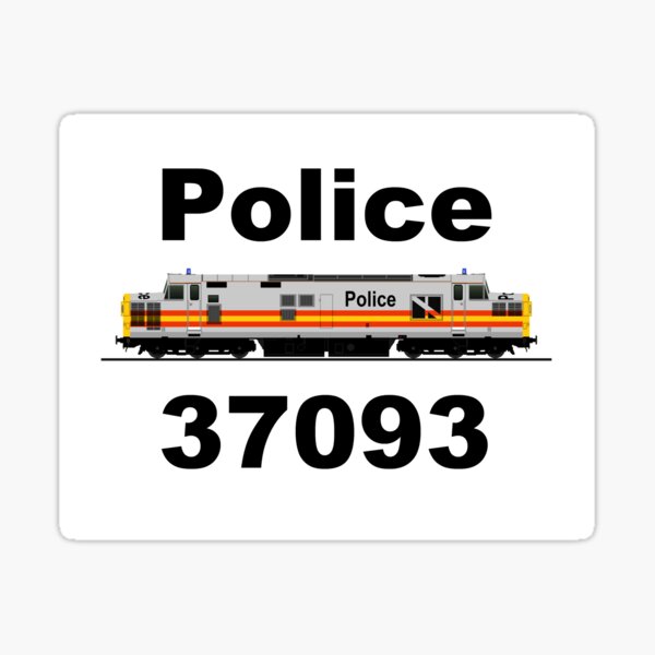 "class 37 locomotive police livery" Sticker for Sale by CraigMatthews ...