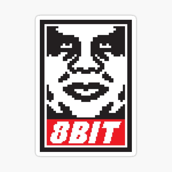 "Obey 8 Bit" Sticker for Sale by Empowerment | Redbubble