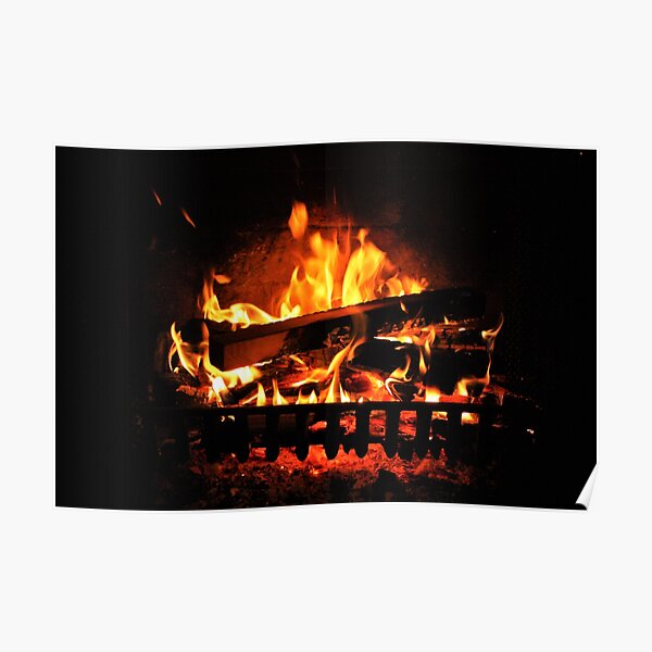"Fireplace " Poster for Sale by RabboM | Redbubble