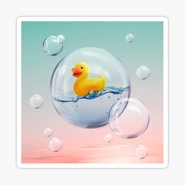 "The Bubble Ducky" Sticker for Sale by vinpez | Redbubble