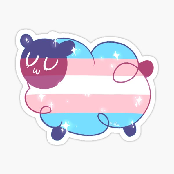 "Pride Sheep - Transgender" Sticker by ebony-rose | Redbubble