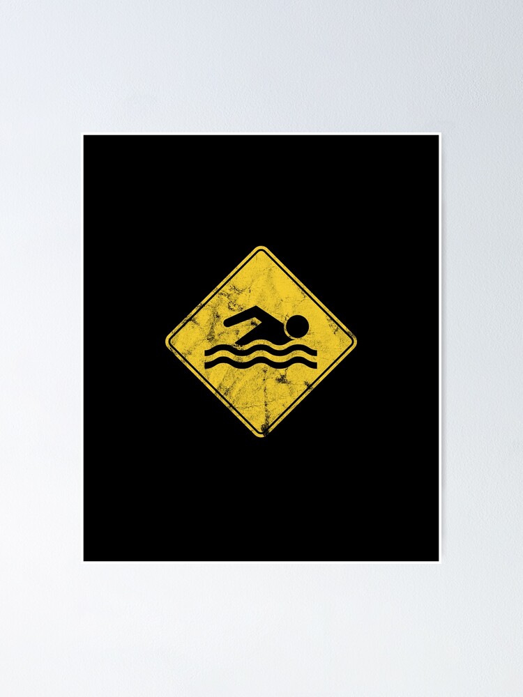 "Swimming Sign US Workout Triathlon Training Meet Freestyle" Poster by ...