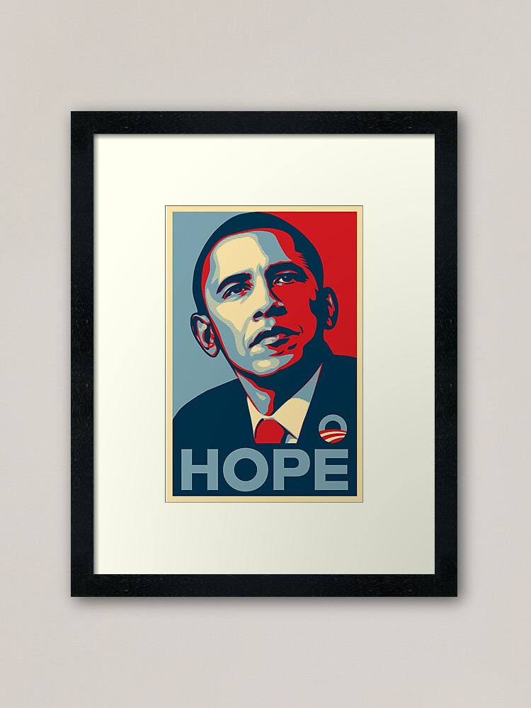 "Obama Hope" Framed Art Print for Sale by dianagmabon | Redbubble