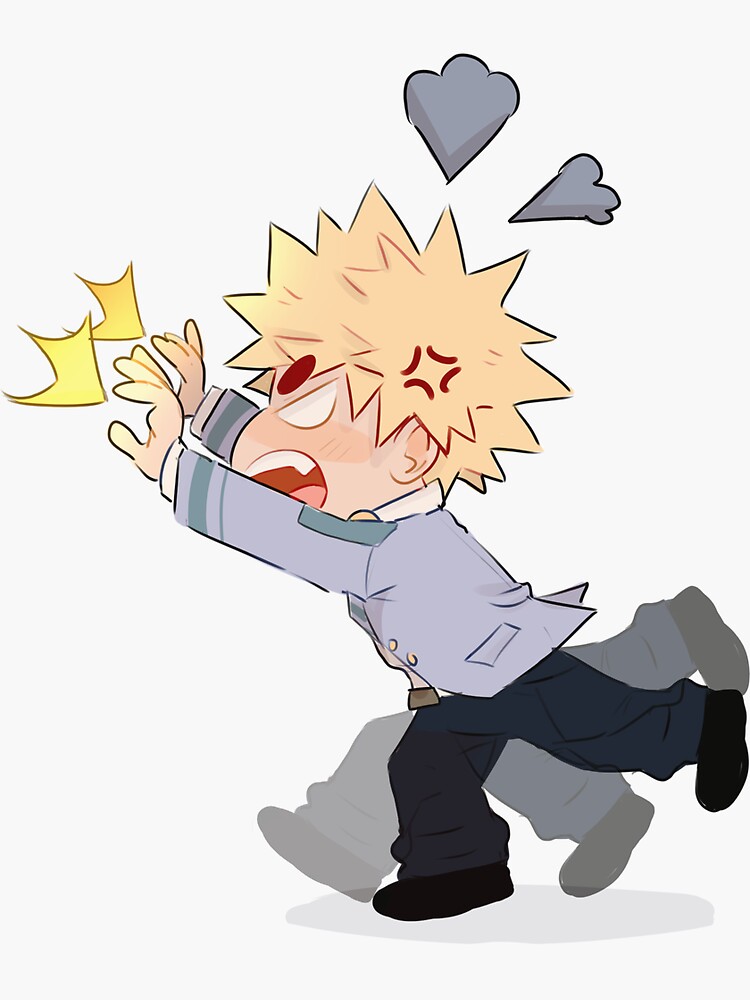 "Angry little Kacchan running" Sticker for Sale by floppy999 | Redbubble
