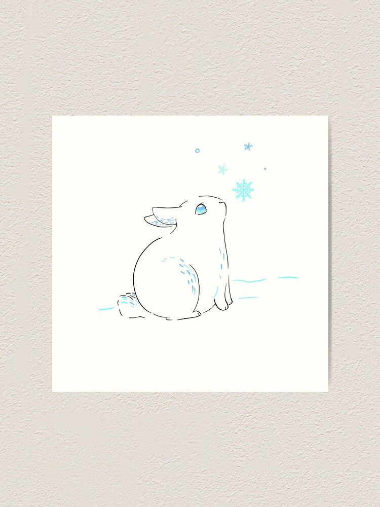"Snow Bunny" Art Print for Sale by KaijuCupcakes | Redbubble