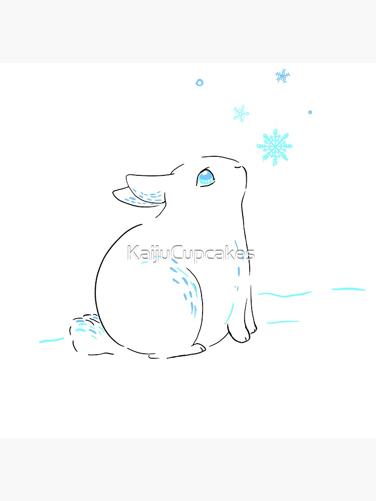 "Snow Bunny" Sticker by KaijuCupcakes | Redbubble