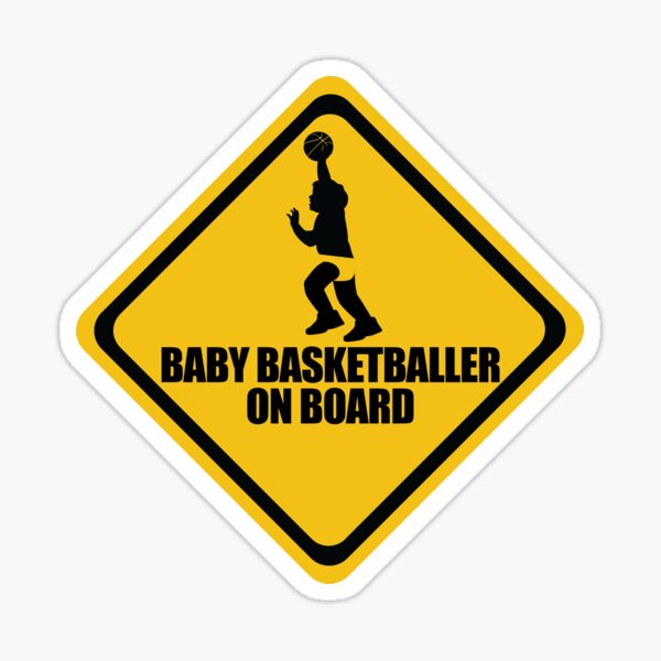"Basketball Baby on Board" Sticker by babyonboard | Redbubble