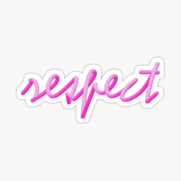 "respect pink color logo" Sticker for Sale by weekenz | Redbubble