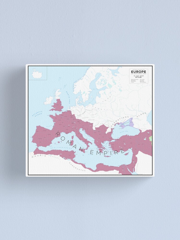 "Europe in 117 AD" Canvas Print for Sale by Robin-maps | Redbubble
