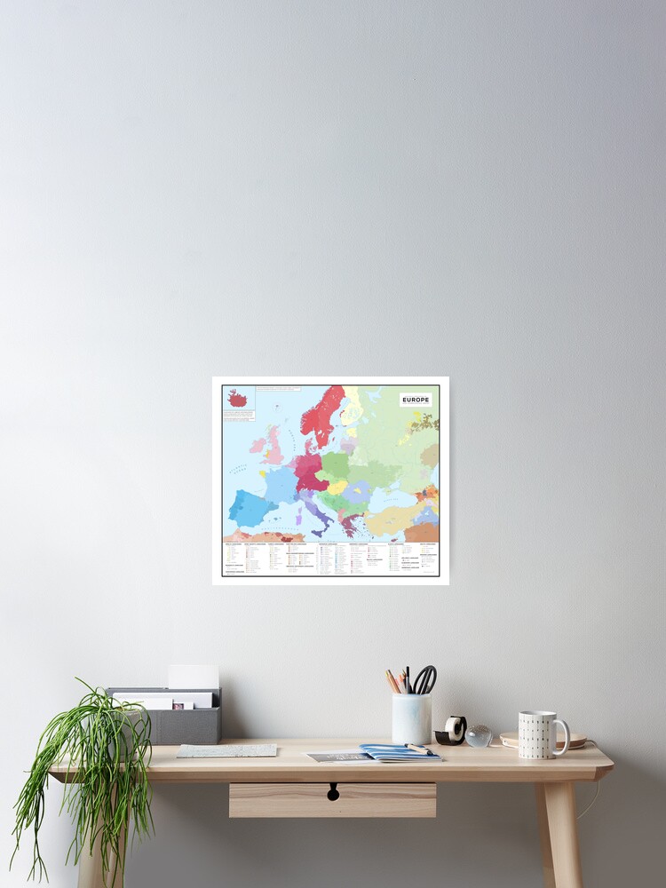 "Language Map of Europe" Poster for Sale by Robin-maps | Redbubble
