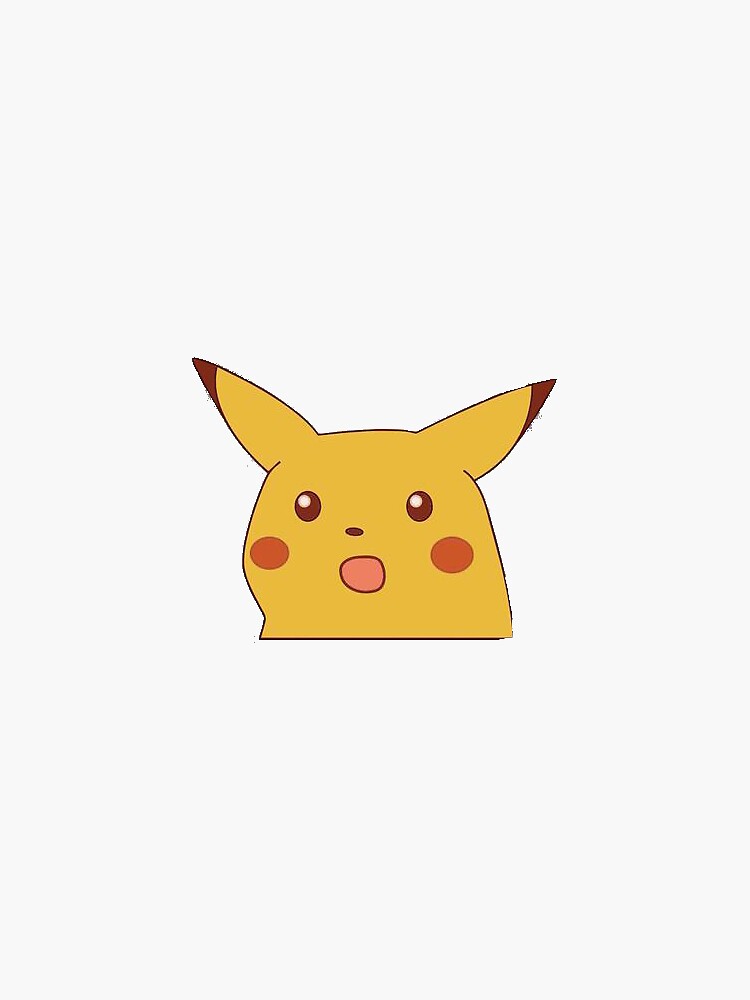 Stickers Adult ONE Surprised Pikachu Meme Car Wall Vinyl Window Decal ...